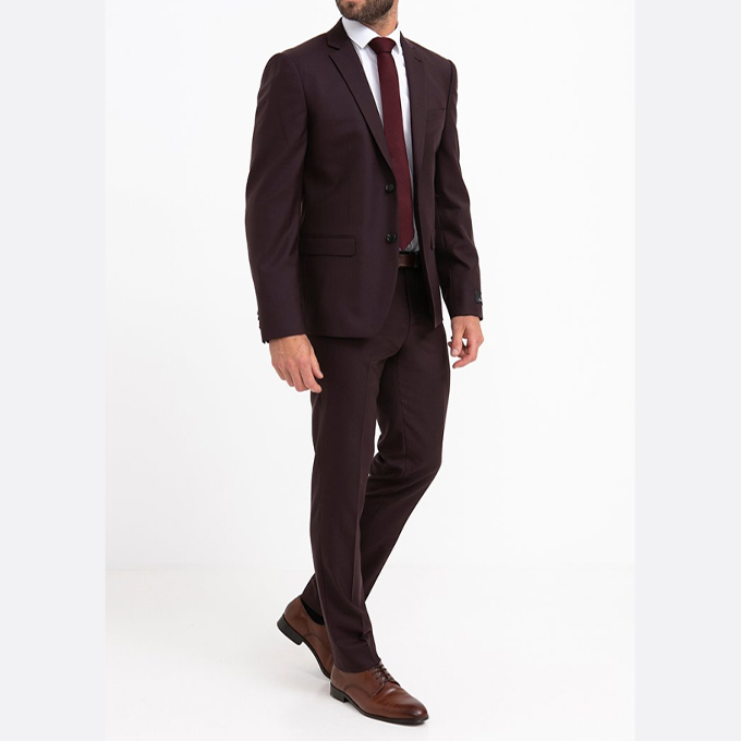 Ensemble Costume Slim – 2 Pièces Pour Homme – Marron – wellmah